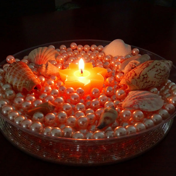 Sun Floating Candles/Set of 6 Yellow Beeswax Sun Shaped Candles/Home D ...